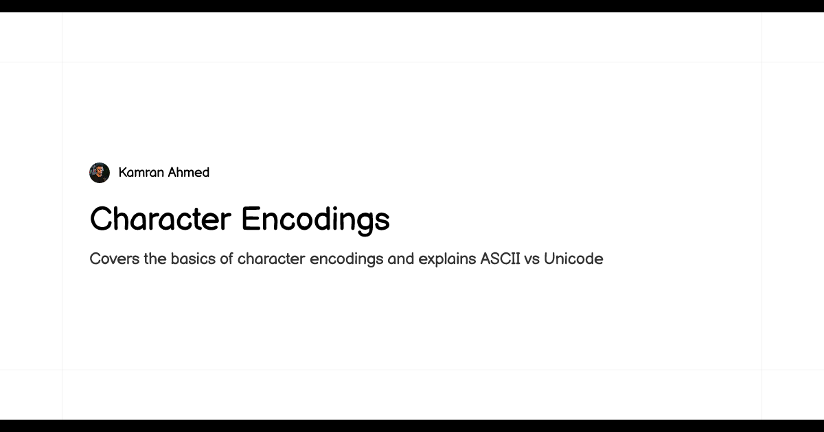 Character Encodings - somefileserver.online