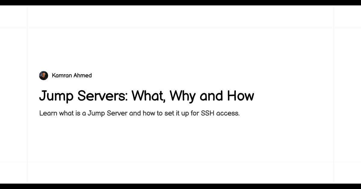 Jump Servers: What, Why and How - somefileserver.online