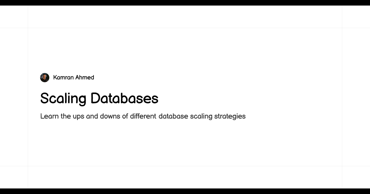 Scaling Databases - somefileserver.online